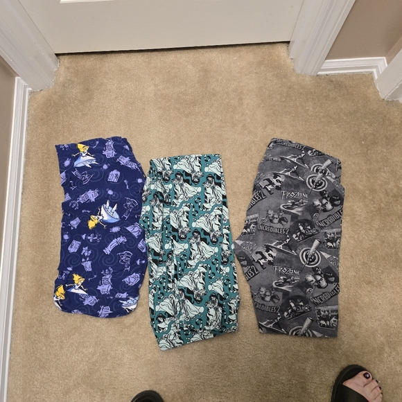 LuLaRoe | Pants & Jumpsuits | 3 Pairs Of Disney Tc Leggings | Poshmark